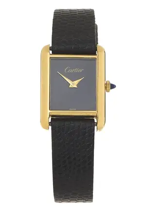 Cartier 20mm Gold Tank Must Watch - Black