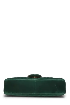 Gucci Velvet Marmont Matelassé Shoulder Bag - Green