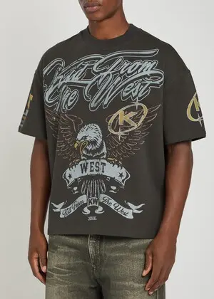 KIDWEST Eagle Atelier Printed Cotton T-shirt