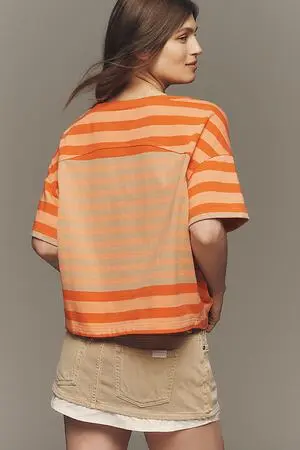Maeve Fisherman Stripe Cotton Tee
