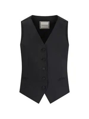 Tagliatore Buttoned Waistcoat - Black