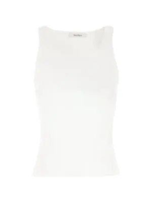 Max Mara Ribbed-knit Tank Top - Neutrals