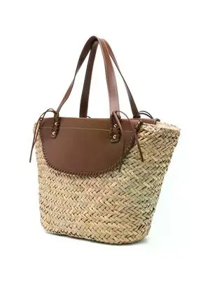 LA CARRIE Woven Raffia Tote Bag