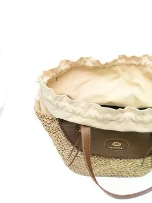 LA CARRIE Woven Raffia Tote Bag