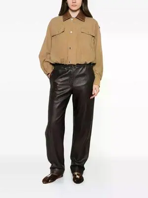 FRAME Leather-collar Jacket