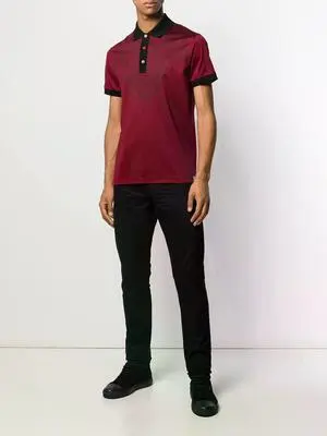 BILLIONAIRE Crest Print Polo Shirt - Red