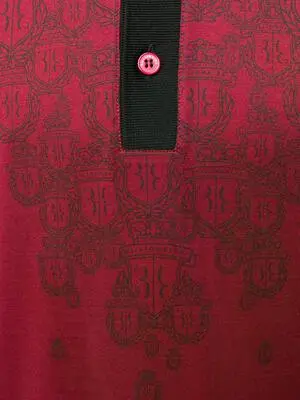 BILLIONAIRE Crest Print Polo Shirt - Red
