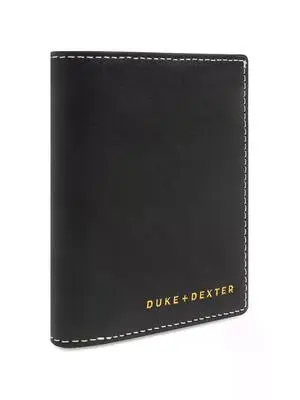 DUKE + DEXTER Contrast-stitch Leather Cardholder