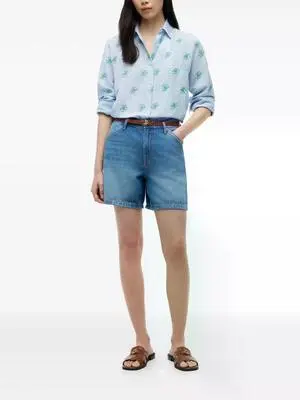 Tommy Hilfiger Stripe-pattern Logo Shirt - Blue