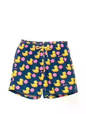 MC2 SAINT BARTH Lighting Duck-print Swim Shorts - Blue