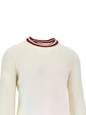 GALLIA Striped-trim Sweater