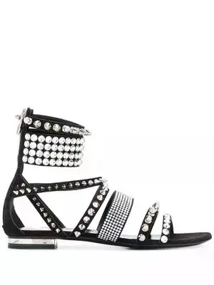 Philipp Plein Studded 25mm Sandals - Black