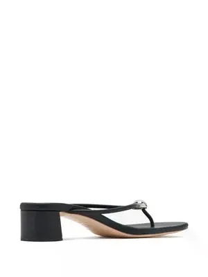 LOEFFLER RANDALL Odessa Embellished Leather Sandals - Black