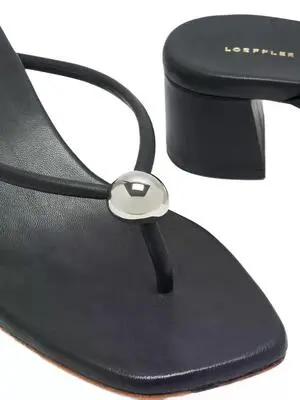 LOEFFLER RANDALL Odessa Embellished Leather Sandals - Black