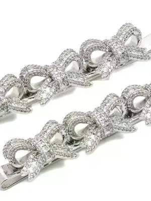 SELF-PORTRAIT Crystal Bow Hair Slides