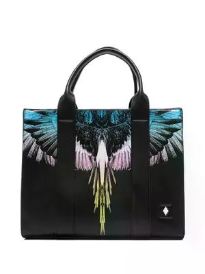 COUNTY OF MILAN Wings-print Tote Bag - Black