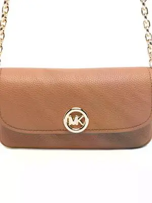 Michael Kors Small Nolita Logo-plaque Crossbody Bag - Neutrals