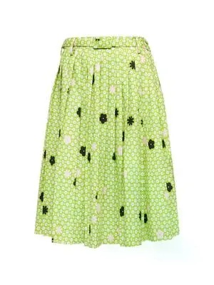 MAISON MARGIELA Floral-print Pleated Skirt