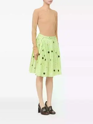 MAISON MARGIELA Floral-print Pleated Skirt