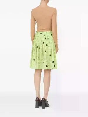 MAISON MARGIELA Floral-print Pleated Skirt