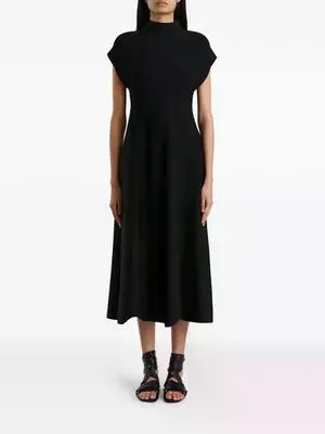 Khaite Lyra Knit Midi Dress - Black