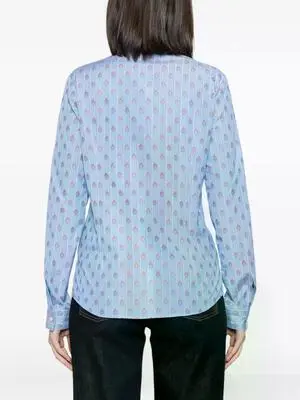 Etro Pegasus-embroidered Striped Shirt