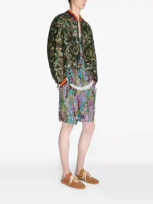 Dries Van Noten Embroidered Bomber Jacket - Green