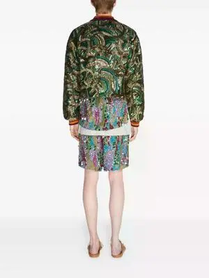 Dries Van Noten Embroidered Bomber Jacket - Green