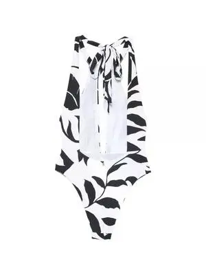 Max Mara Printed One-piece Swimsuit - White
