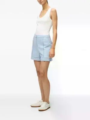 Karl Lagerfeld Cut-out Embroidery Shorts - Blue