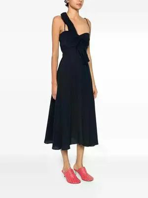 Viktor & Rolf Bow-draped Flared Midi Dress - Blue