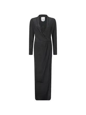 SA SU PHI Polka-dot Maxi Wrap Dress