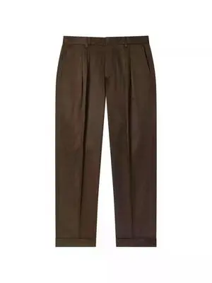 Paul Smith Pleated Tapered Trousers - Brown