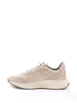 BOSS Panelled Suede Sneakers - Neutrals