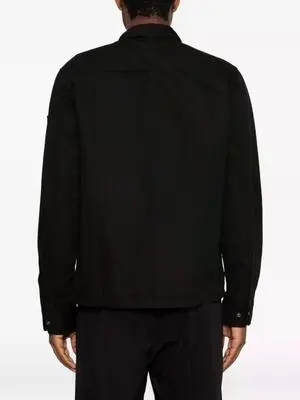 C.P. COMPANY Cotton/linen Lens Zip Overshirt - Black