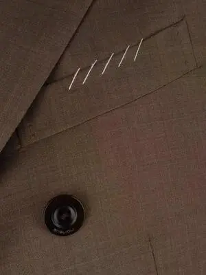 Boglioli Double-breasted Wool Suit - Brown