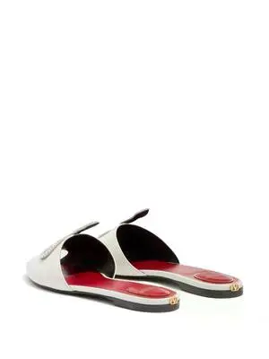 Valentino Garavani Coeur Vipère Slide Sandals - White