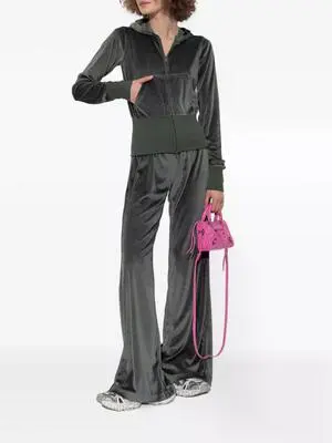 Balenciaga Velour Zip-up Hoodie - Grey