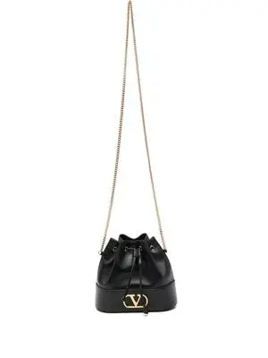 Valentino Garavani Mini Vlogo Signature Bucket Bag - Black