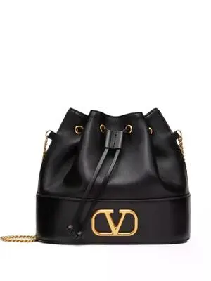 Valentino Garavani Mini Vlogo Signature Bucket Bag - Black