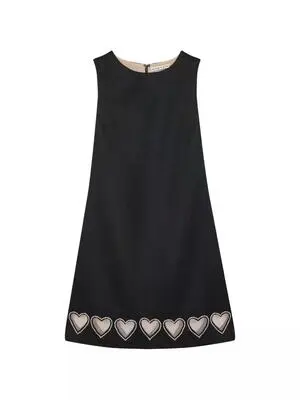 Alice + Olivia Crystal-embellished Heart Cut-out A-line Dress