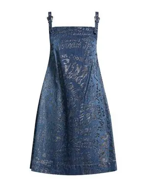 Versace Mini Flared Denim Dress - Blue