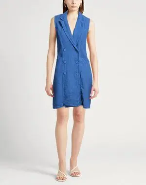120% Lino Linen Mini Blazer Dress