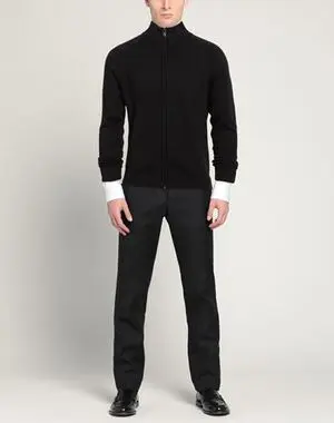FERRE' Ferre Cotton Zipper Cardigan With Embroidered Logo - Black