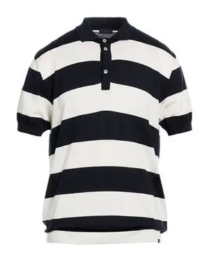 Paul & Shark Striped Intarsia-knit Cotton-silk Sweater - Navy