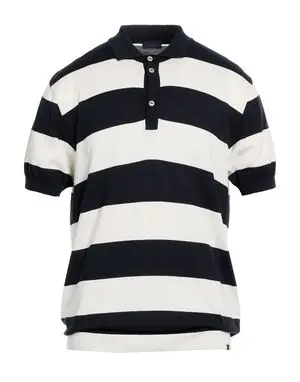 Paul & Shark Striped Intarsia-knit Cotton-silk Sweater - Navy