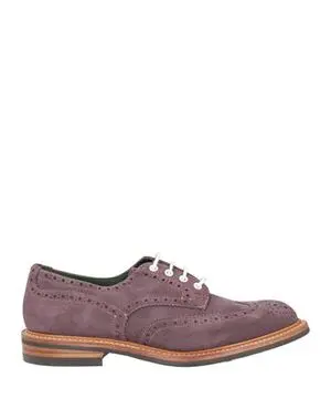 TRICKER'S TRICKER'S Suede Lace-Up Brogues Plum