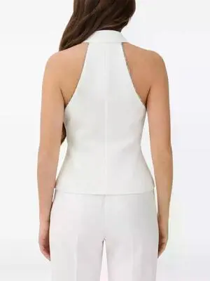 Pinko Halterneck Waistcoat - White