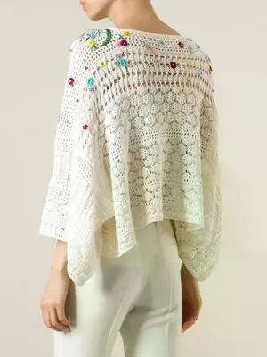 Emilio Pucci Embroidered Crochet Poncho