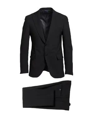 TOMBOLINI Suit Size Virgin Wool, Elastane - Black